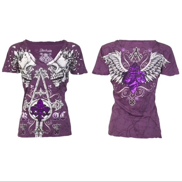 Affliction | Tops | Archaic By Affliction Womens Tshirt Tall Tale Biker ...